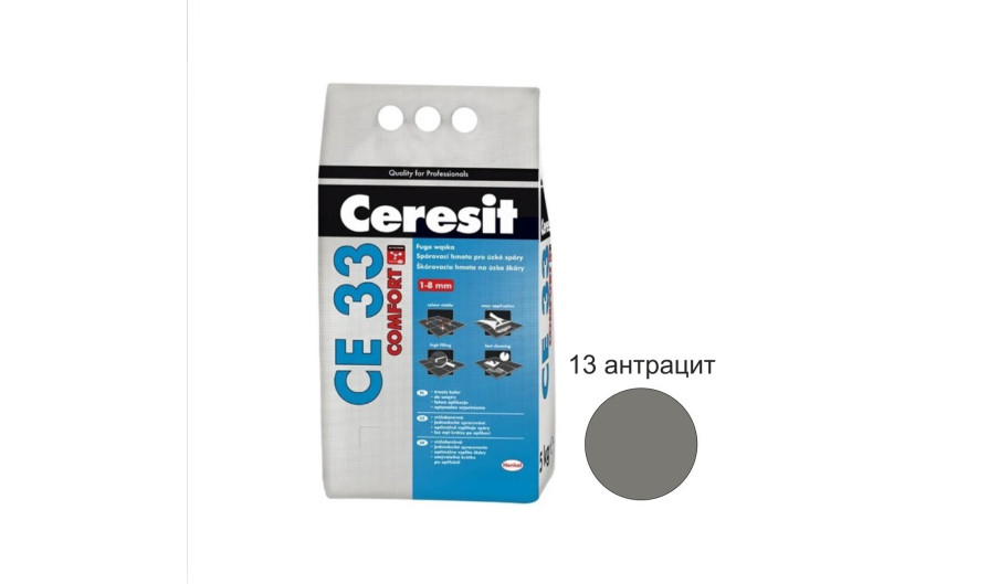 Фугин Антрацит 2кг. CE33 Ceresit | hikovi.bg