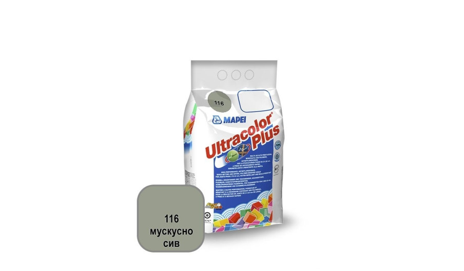 Фугин Mapei Ultracolor Plus 116 Musk Grey/Мускусно Сив 2кг. | hikovi.bg